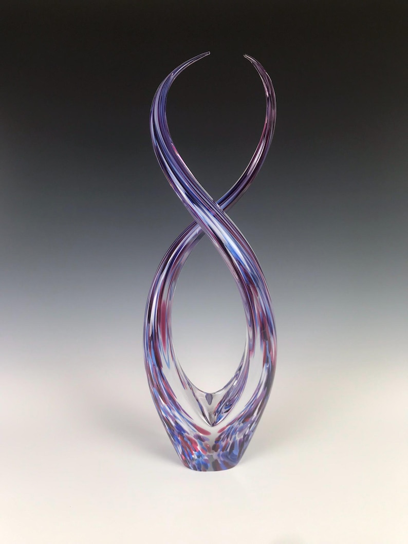 Glass Art Wedding Gift Unity Helix Sculpture - Etsy
