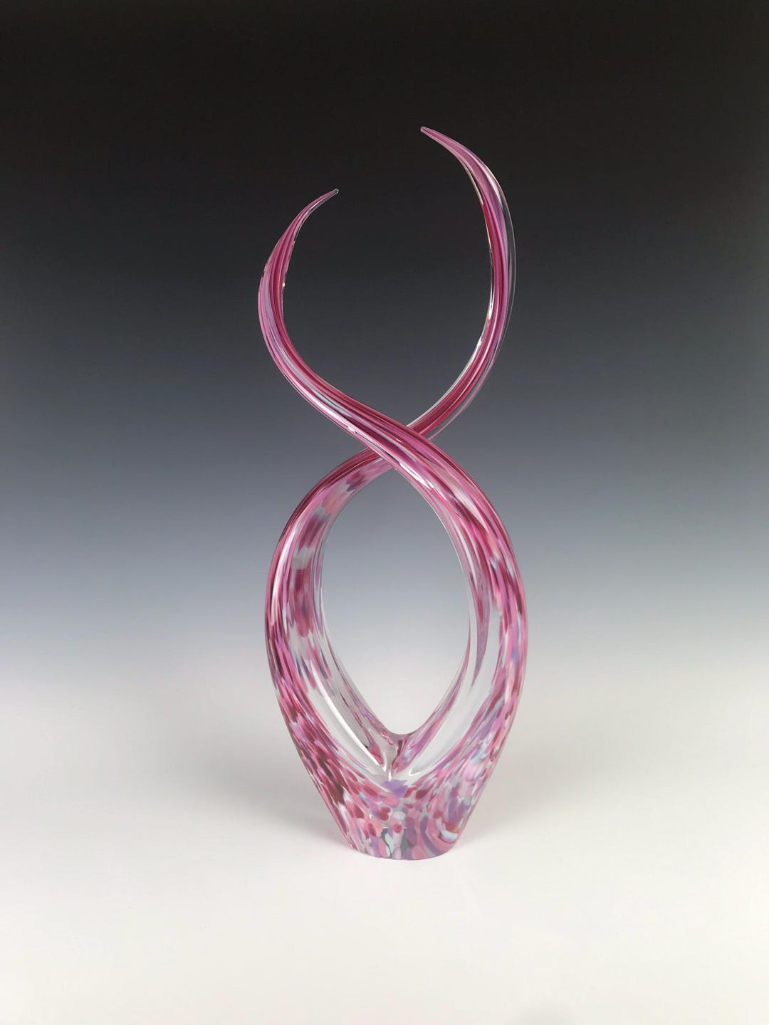 Glass Art Wedding Gift Unity Helix Sculpture - Etsy