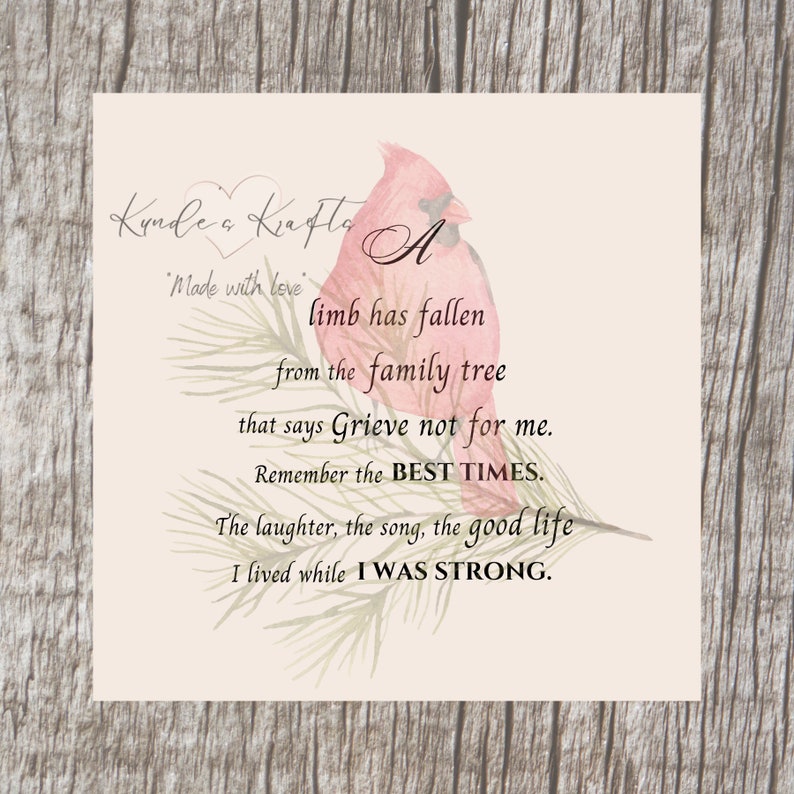 A Limb Has Fallen PNG Cardinal PNG Grieve Not for Me I Was Strong PNG ...