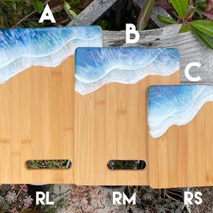 Ocean Wave Bamboo Cutting/cheese Board Made With Epoxy Resin - Etsy