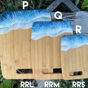 Ocean Wave Bamboo Cutting/cheese Board Made With Epoxy Resin, Rectangle ...