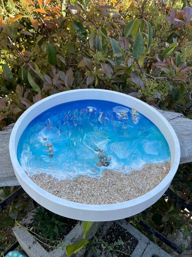 Ocean Resin Beach Scene Aerial View With Ocean Waves Wall Art - Etsy