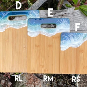Ocean Wave Bamboo Cutting/cheese Board Made With Epoxy Resin - Etsy
