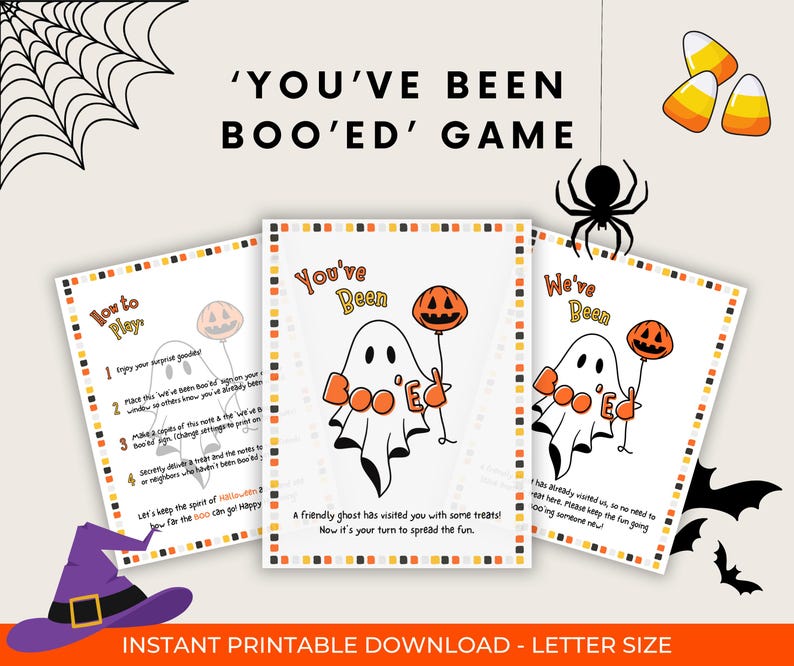 You’ve Been Booed Printable | Halloween Boo Game Signs | We’ve Been ...
