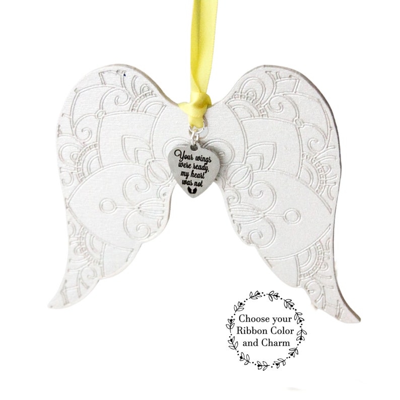 Silver Angel Wing Memorial Ornament Sympathy Gift - Etsy Sweden
