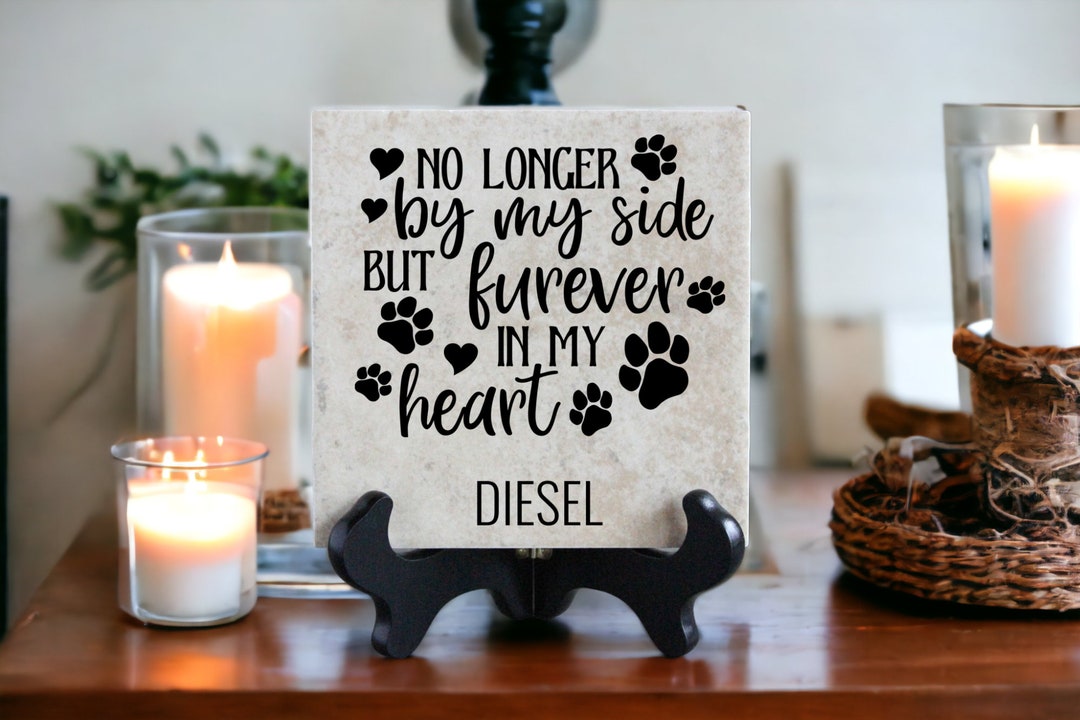 Memorial Tile "furever in My Heart" Personalized Sympathy Gift | Pet ...