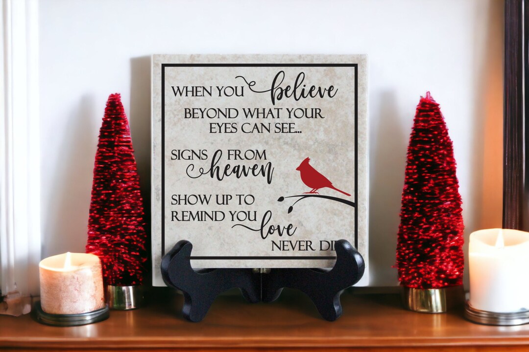 When You Believe Cardinal Memorial Tile | Signs From Heaven Sympathy ...