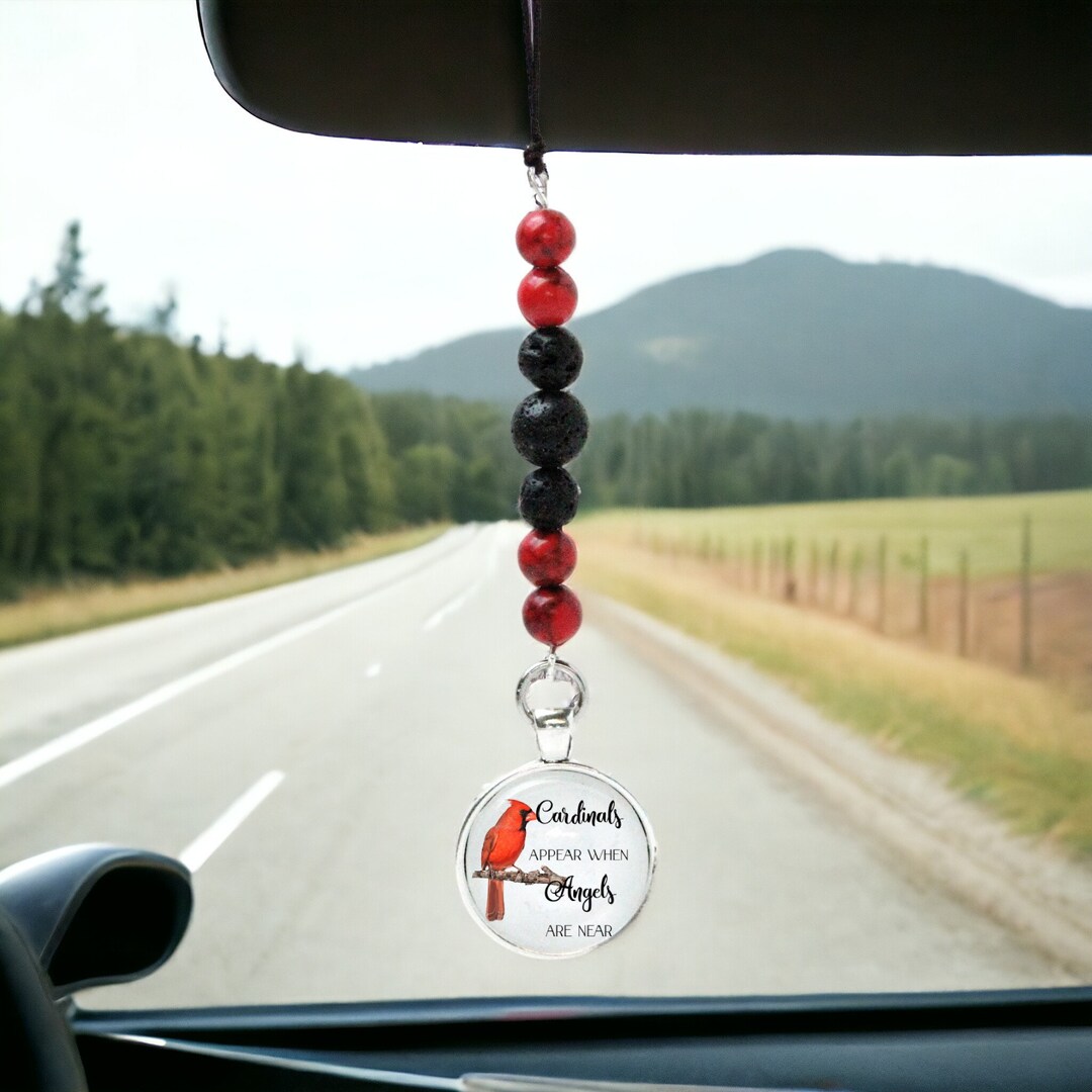 Cardinals Appear Memorial Rearview Mirror Car Charm | Personalized ...