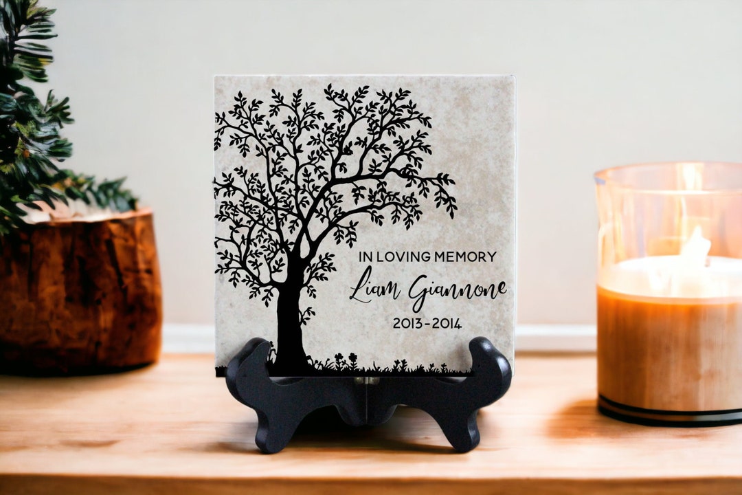 Memorial Tile "in Loving Memory" Personalized Sympathy Gift ...