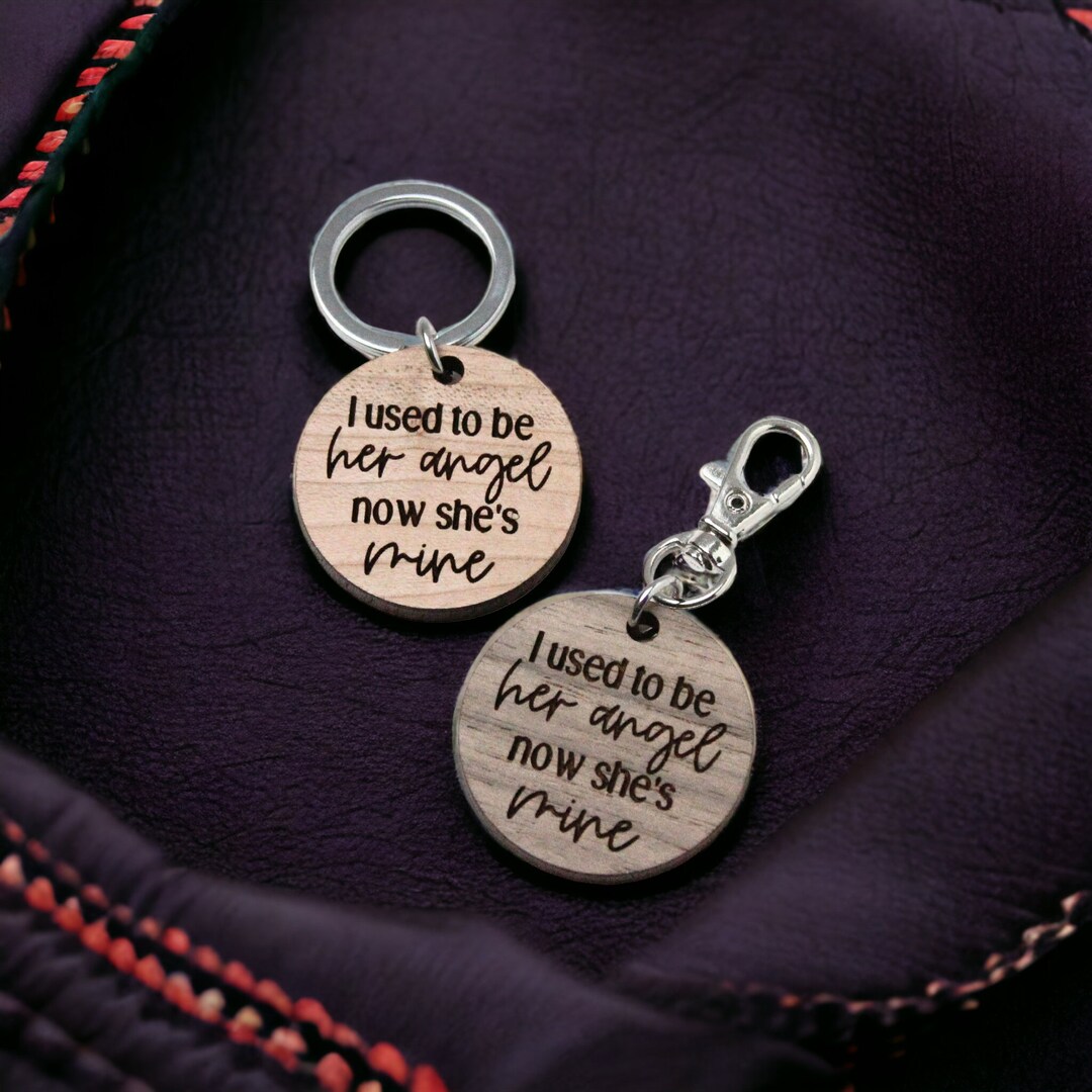 I Used to Be Her Angel Memorial Wood Keychain| Remembrance Key Ring for ...