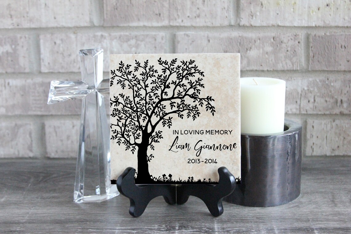 Memorial Tile in Loving Memory Personalized - Etsy