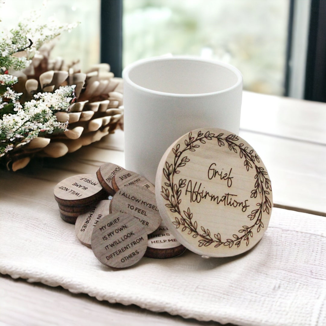 Grief Affirmation Jar | Sympathy Gift for Loss | Words of Comfort ...
