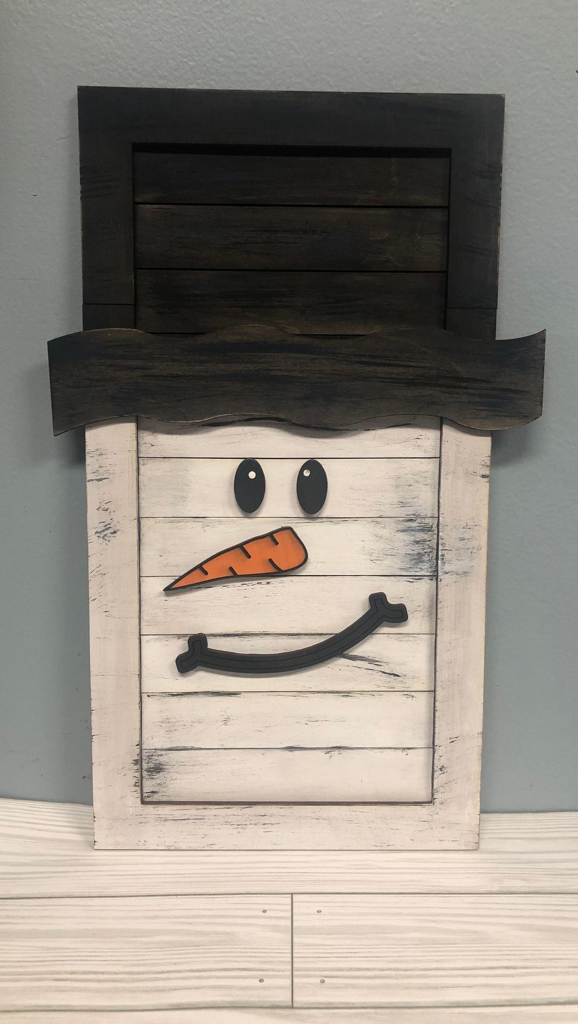 Vintage Shutter Snowman | Etsy