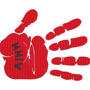 5x7 Hoop Red Hand MMIW Embroidery Design Missing Murdered Indigenous ...