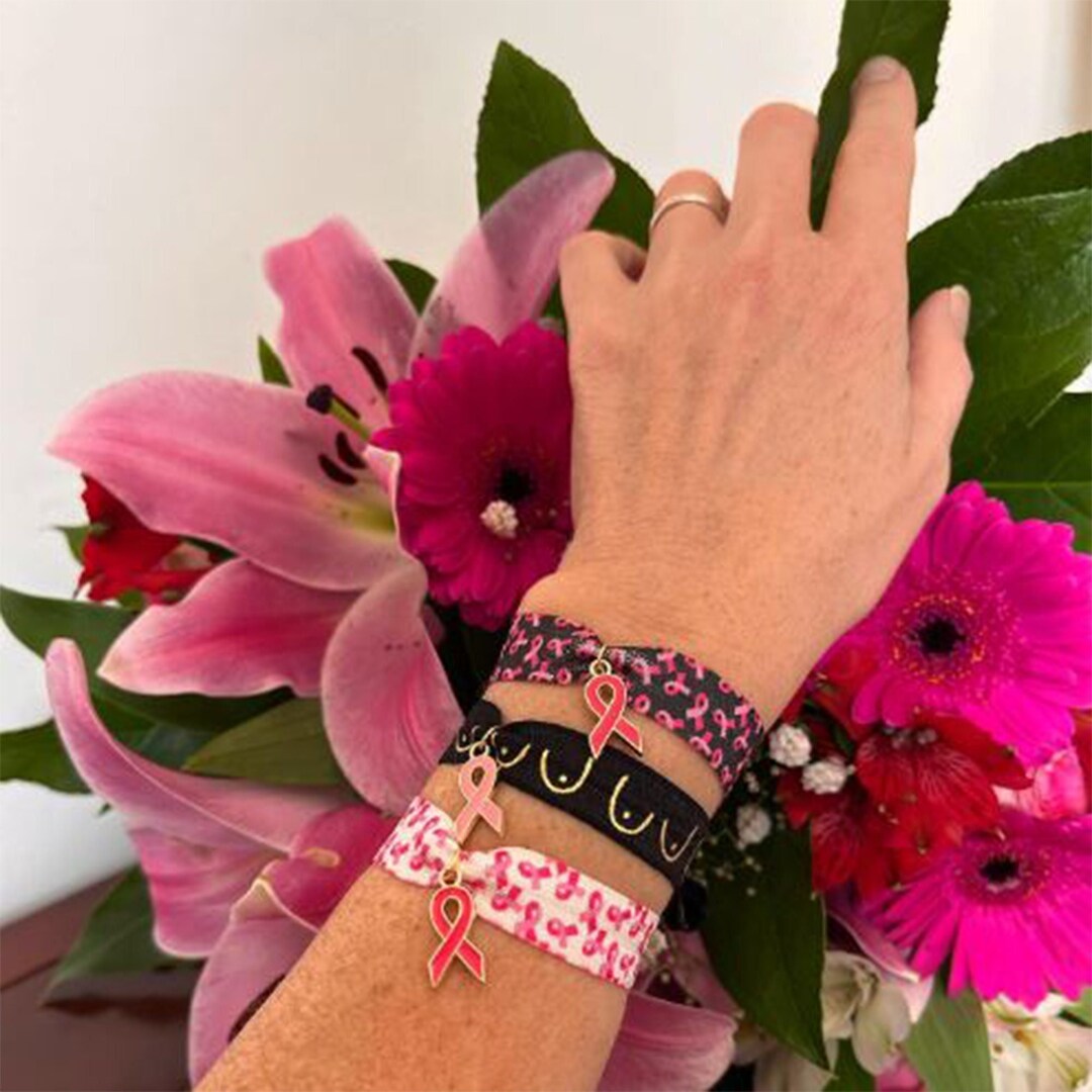 Pink October Bracelet Breast Cancer Jewelry Pink Ribbon - Etsy