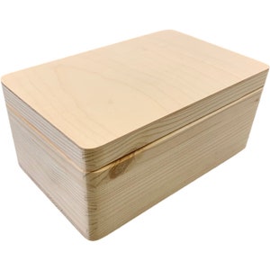 Solid Pine Wood Rectangular Boxes With Rounded Corners & No Clasp ...