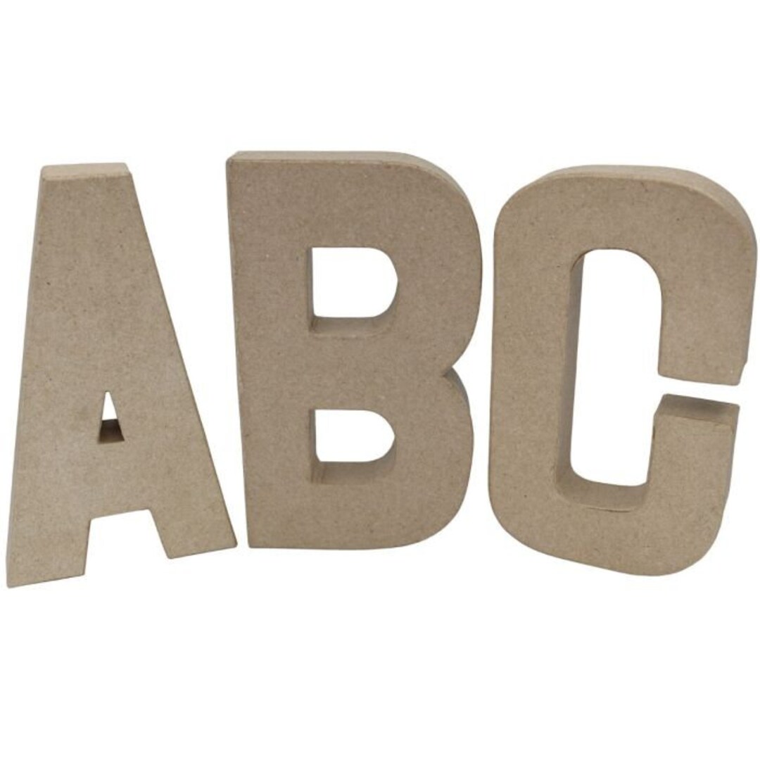 20cm Tall Papier Mache Cardboard 3-D Letters - Etsy UK