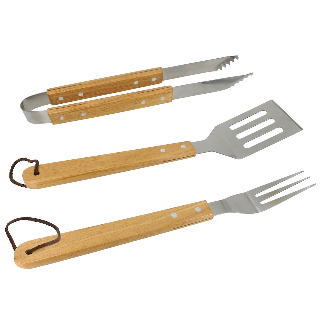 BBQ Tools With Wooden Handles - Etsy