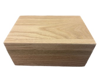 21cm Rectangular Solid Oak Box With Lift-off Lid - Etsy UK