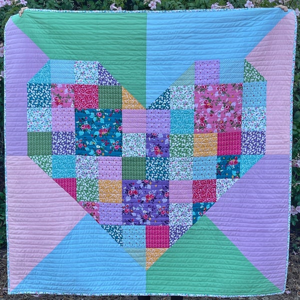 Heart Quilt - Etsy