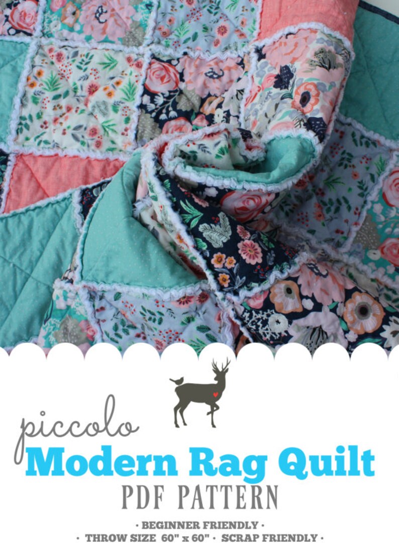 Rag Quilt Throw Pattern PDF | Etsy