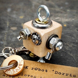 Handmade Mini Junk Robot Key Ring: 'dorris' - Etsy