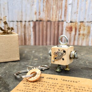 Handmade Mini Junk Robot Key Ring: 'dorris' - Etsy