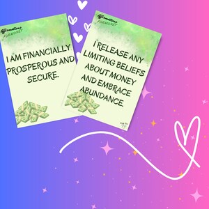 Money Manifestation Affirmation Cards for Financial Empowerment Attract ...
