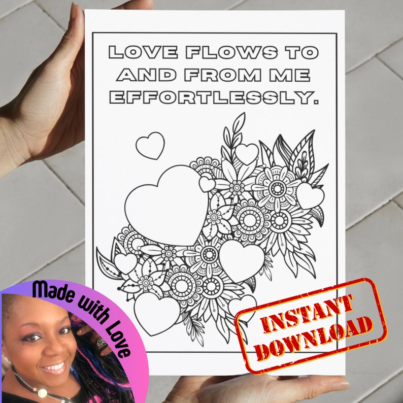 Self-love Affirmation Printable Coloring Pages Positive Quotes for ...
