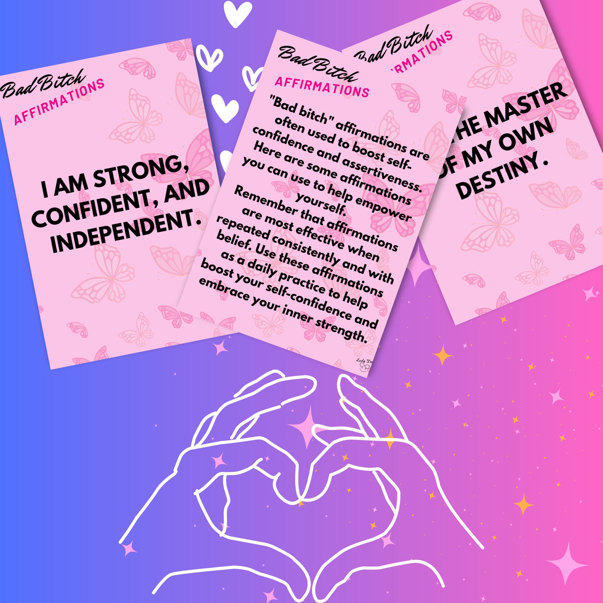 Baddie Affirmation Cards Bold Empowerment for Bad B**ches Unleash ...