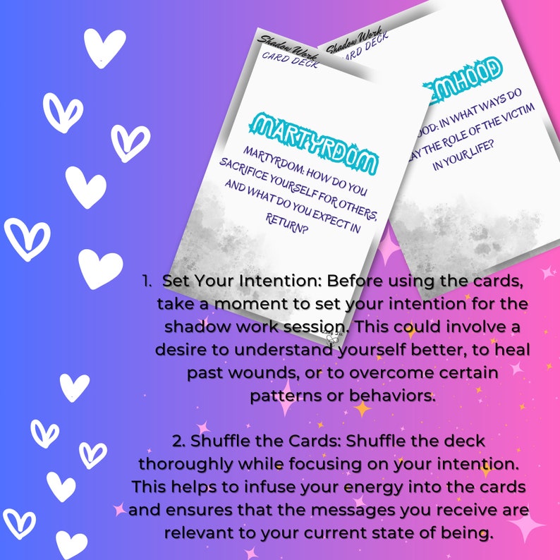 Self-discovery Shadow Work Cards for Personal Growth and Transformation ...
