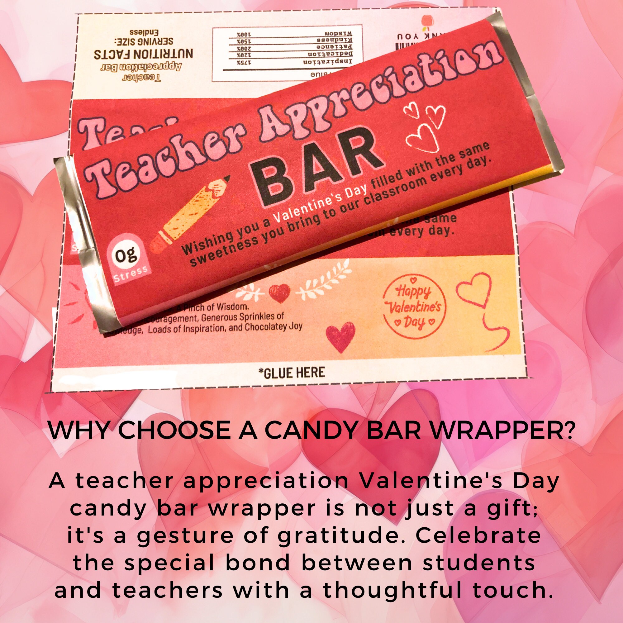 Printable Teacher Appreciation Valentine's Day Candy Bar Wrapper Gift ...