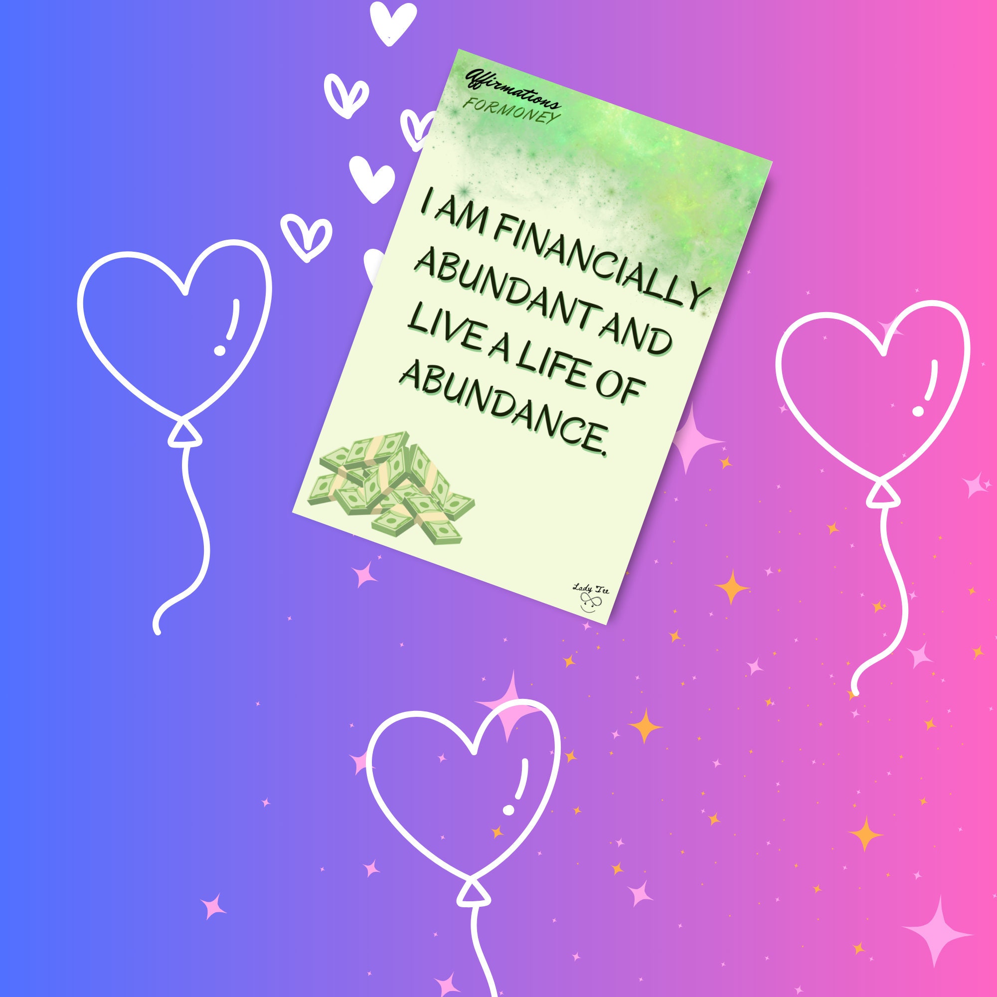 Money Manifestation Affirmation Cards for Financial Empowerment Attract ...