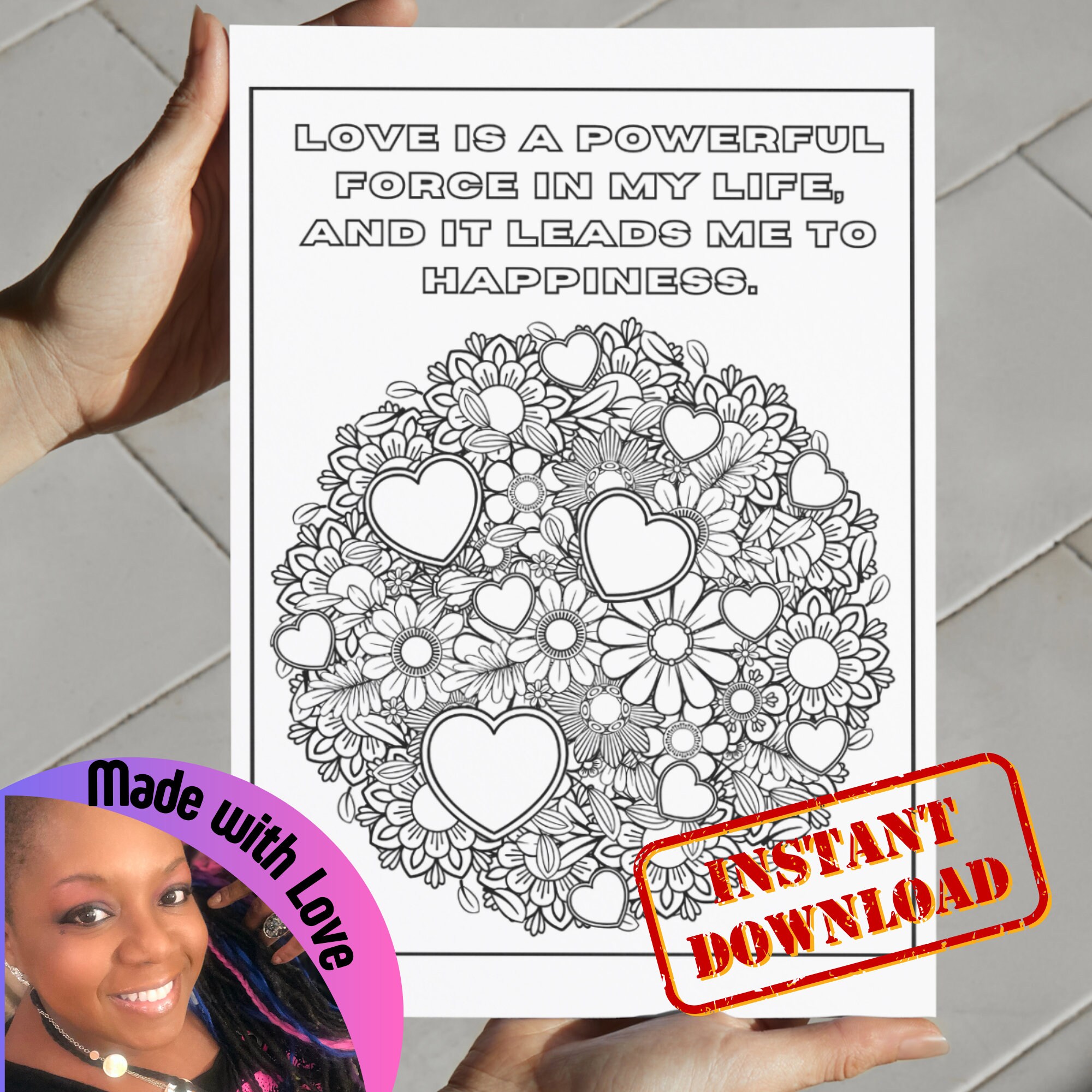Self-love Affirmation Printable Coloring Pages Positive Quotes for ...