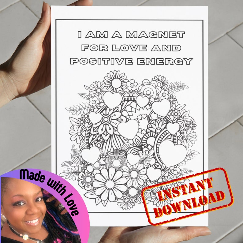 Self-love Affirmation Printable Coloring Pages Positive Quotes for ...