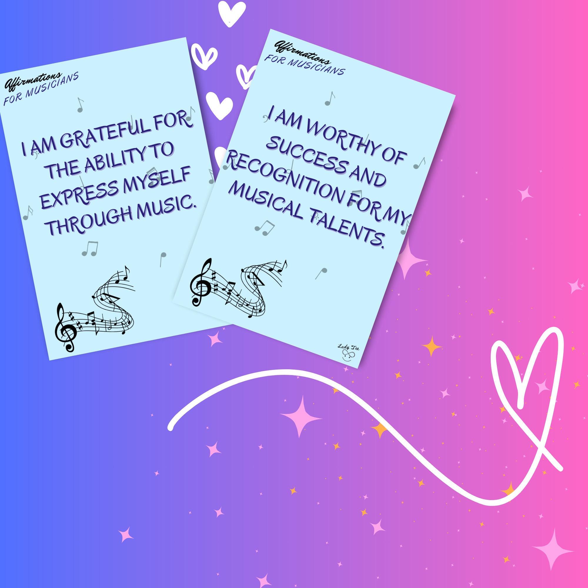 Musical Mindset Affirmations Cards Positive Musician Gift Motivational ...