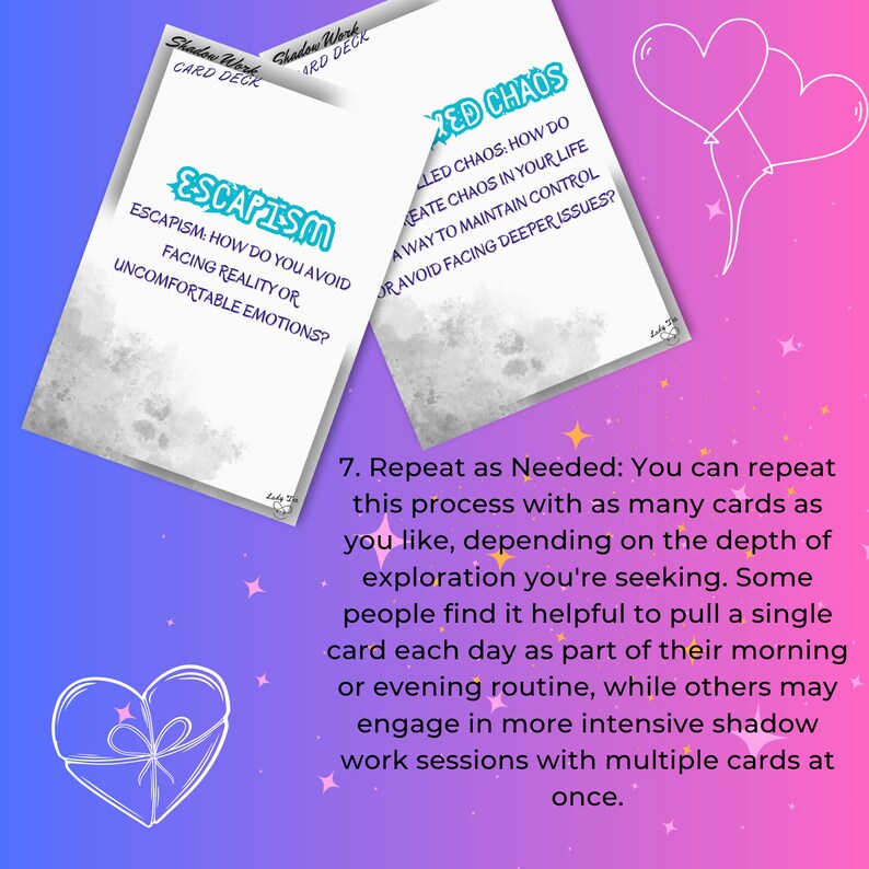 Self-discovery Shadow Work Cards for Personal Growth and Transformation ...