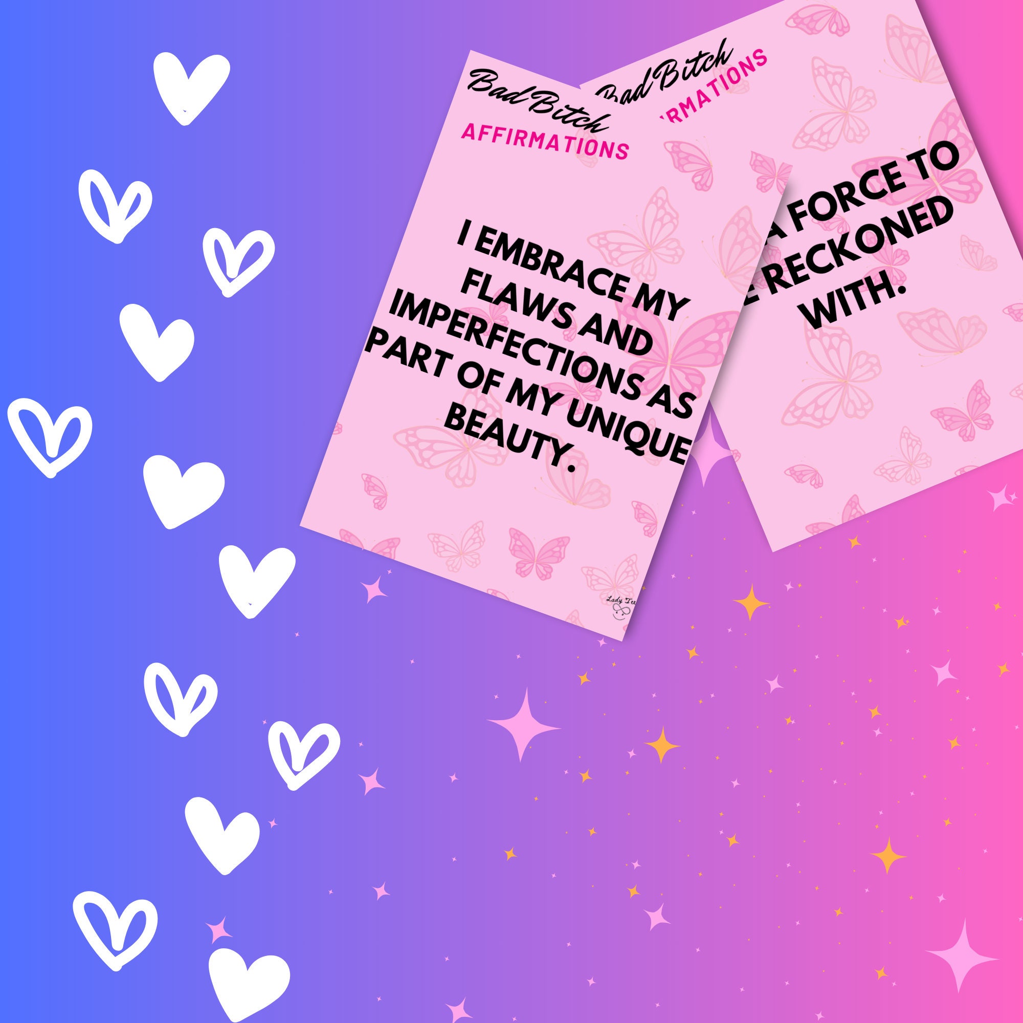 Baddie Affirmation Cards Bold Empowerment for Bad B**ches Unleash ...