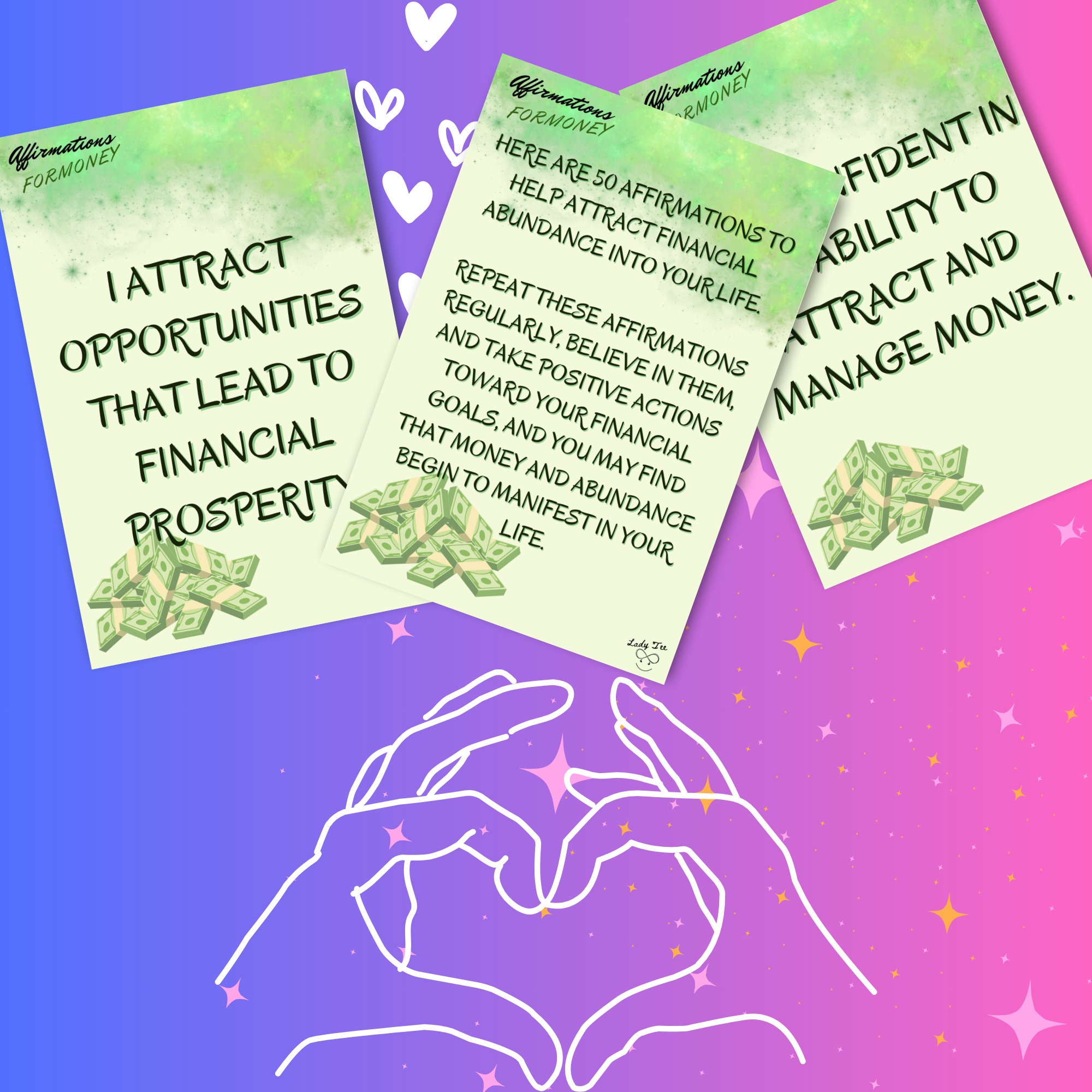Money Manifestation Affirmation Cards for Financial Empowerment Attract ...