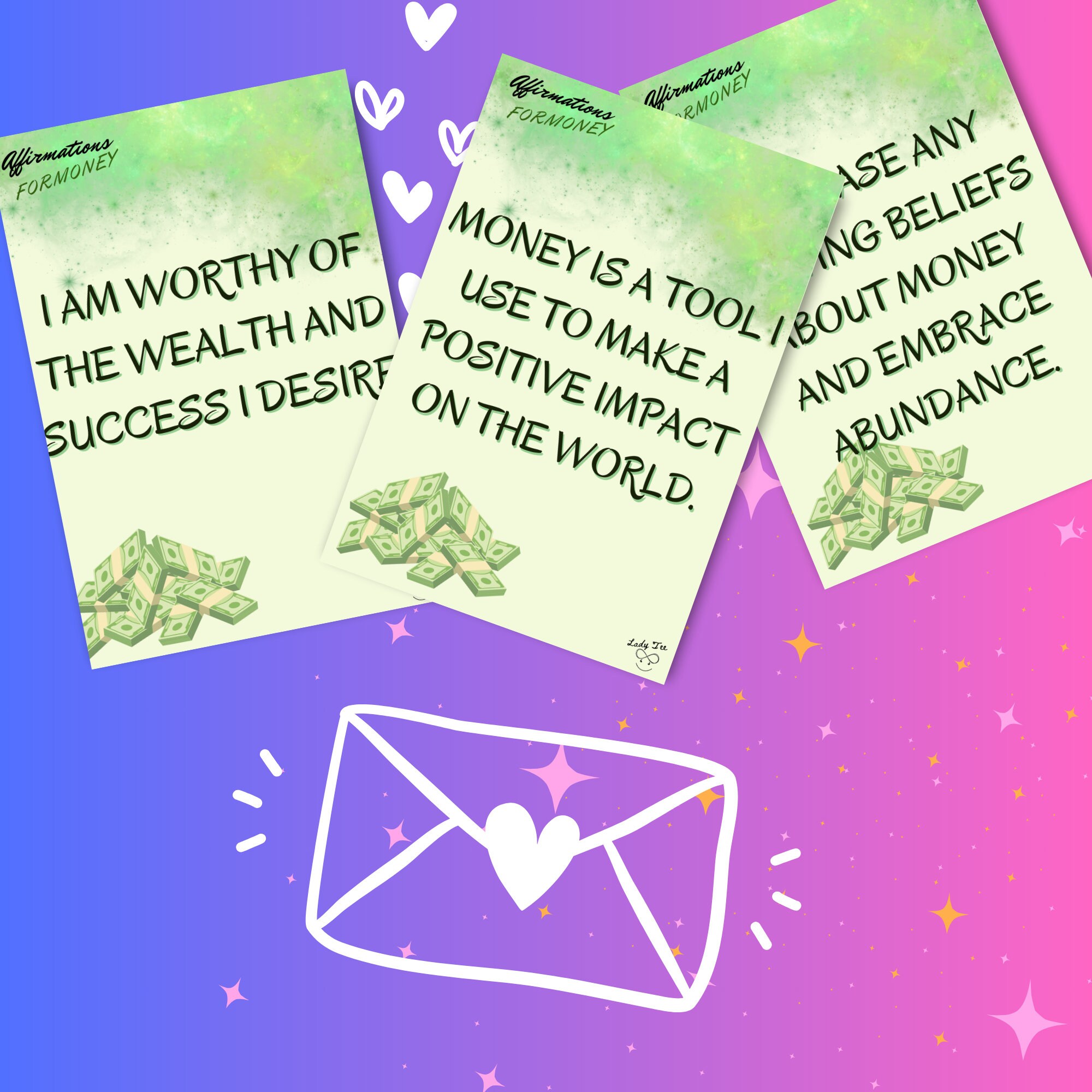 Money Manifestation Affirmation Cards for Financial Empowerment Attract ...