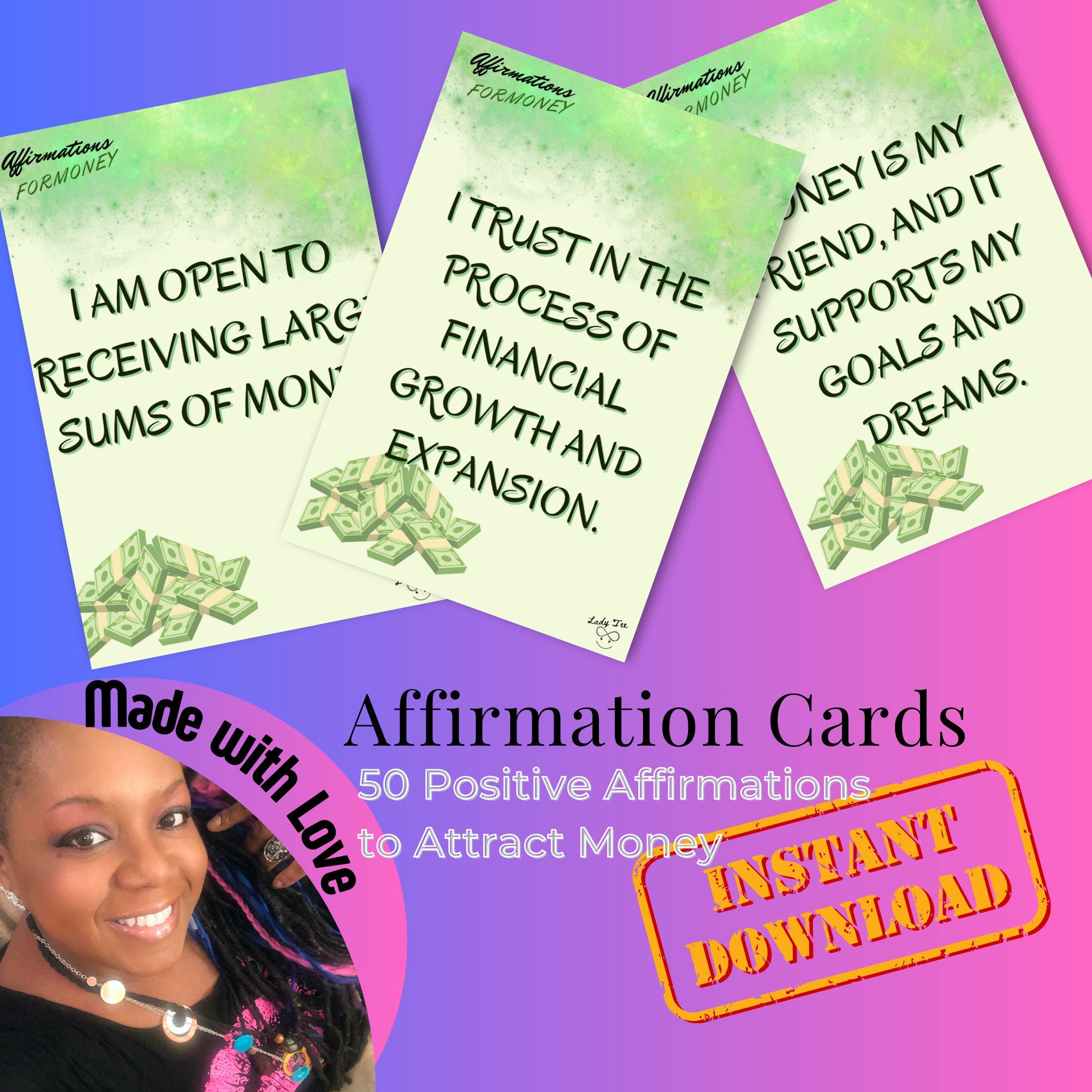 Money Manifestation Affirmation Cards for Financial Empowerment Attract ...