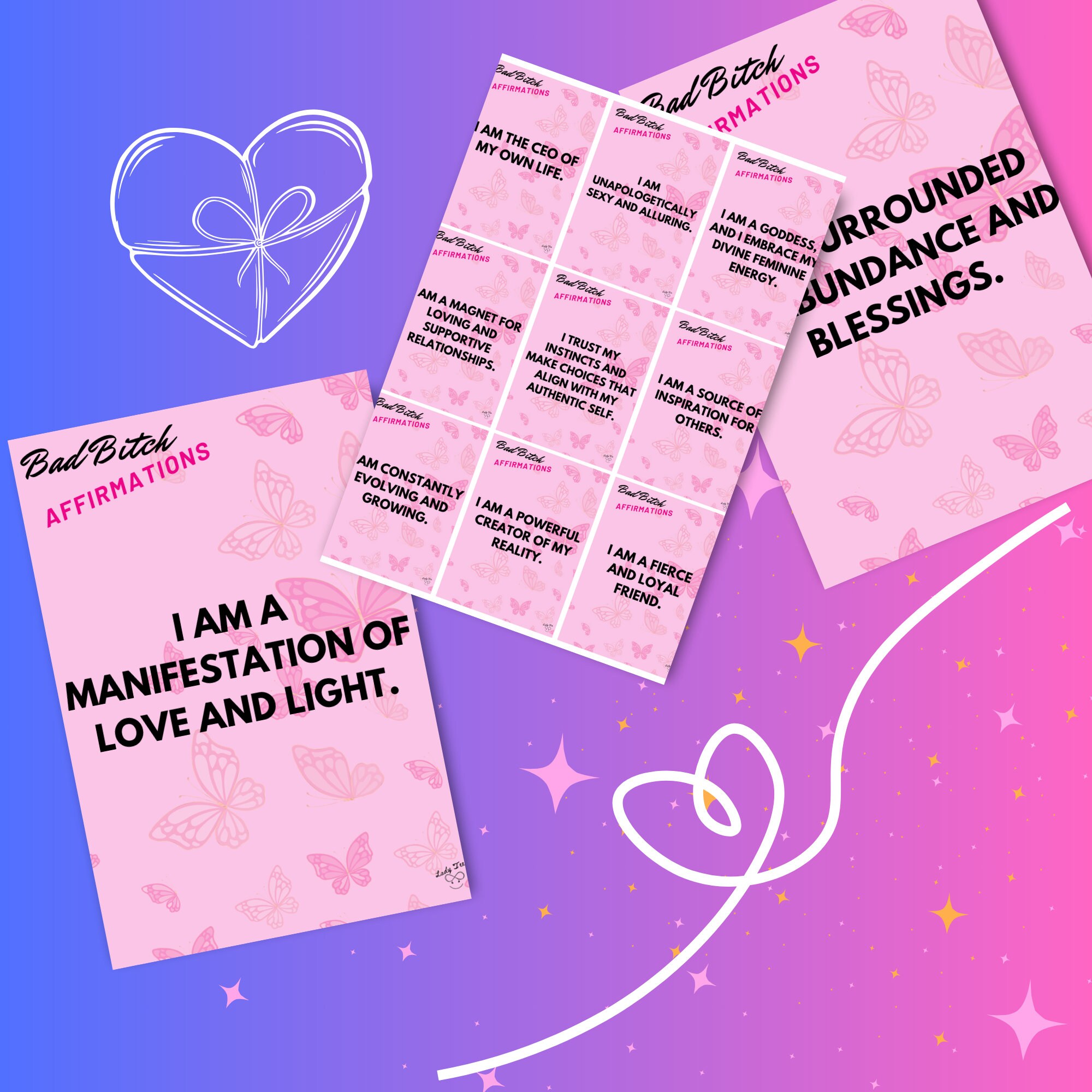 Baddie Affirmation Cards Bold Empowerment for Bad B**ches Unleash ...