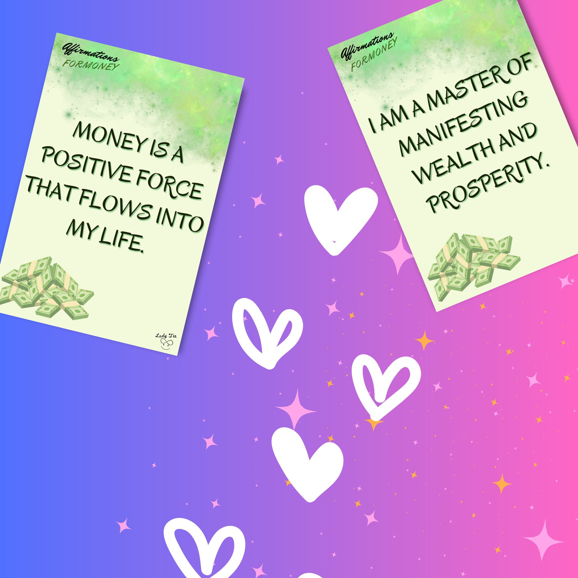 Money Manifestation Affirmation Cards for Financial Empowerment Attract ...