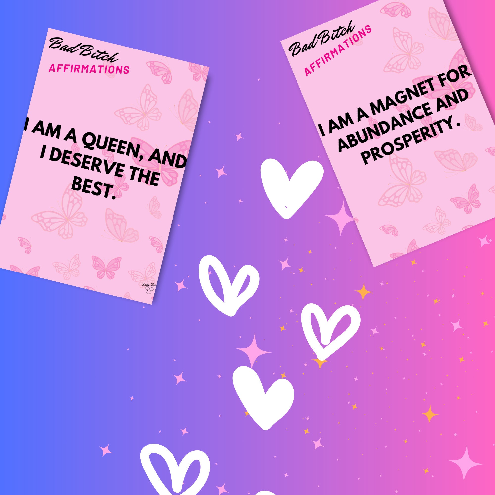 Baddie Affirmation Cards Bold Empowerment for Bad B**ches Unleash ...