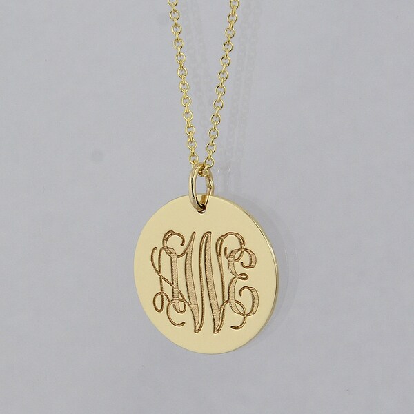 14k Gold Monogram - Etsy