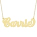 10kt or 14kt Solid Gold Personalized Carrie Cursive Bold Name Necklace ...