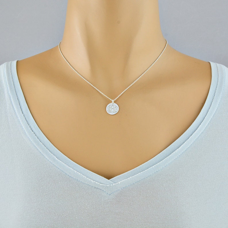 Small Sterling Silver Deep Engraved 3 Initials Monogram 1/2 - Etsy