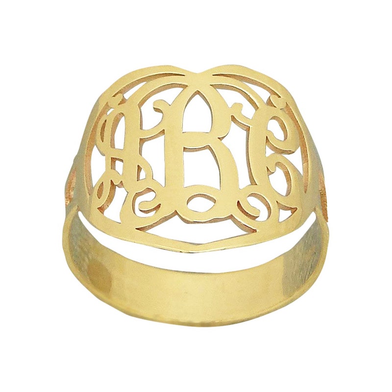 Monogram Ring - Etsy