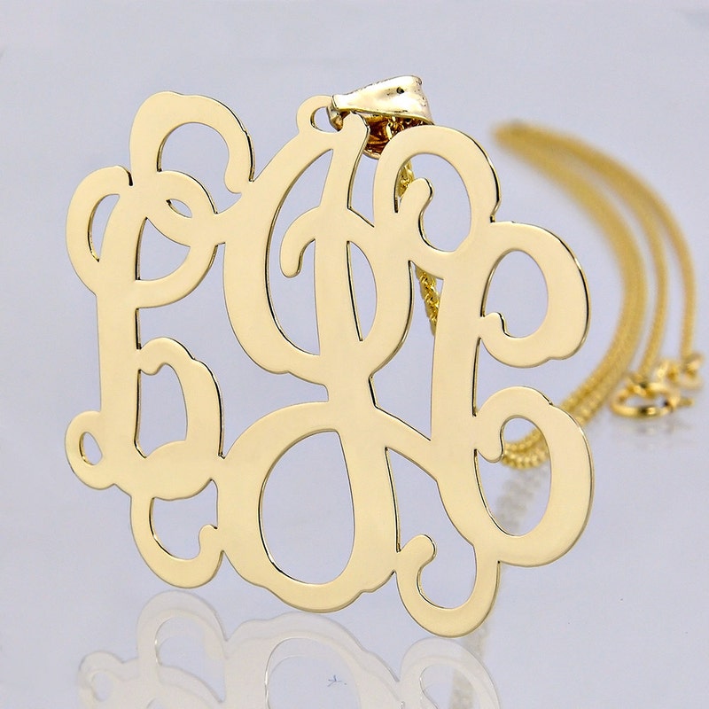 Monogram Necklace - Etsy