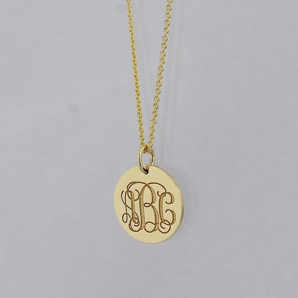 14k Gold Monogram - Etsy